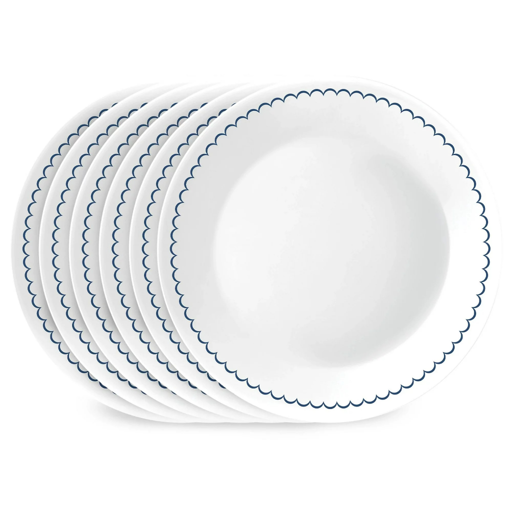Corelle Classic Set of 6 Dinner Plate 10.25" Winter Frost White Caspian ...