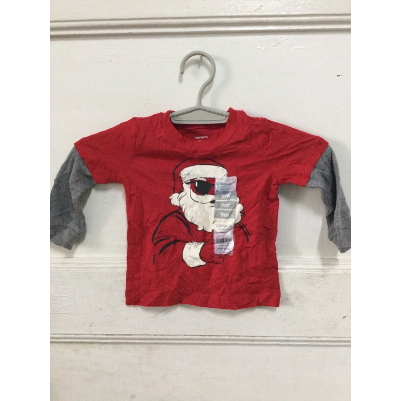 Santa Longsleeve Carters 9months New | Shopee Philippines