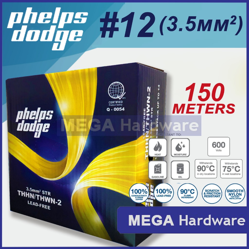 PHELPS DODGE PD THHN/THWN-2 2.0mm2, 3.5mm2, 5.5mm2, 8.0mm2 Stranded ...