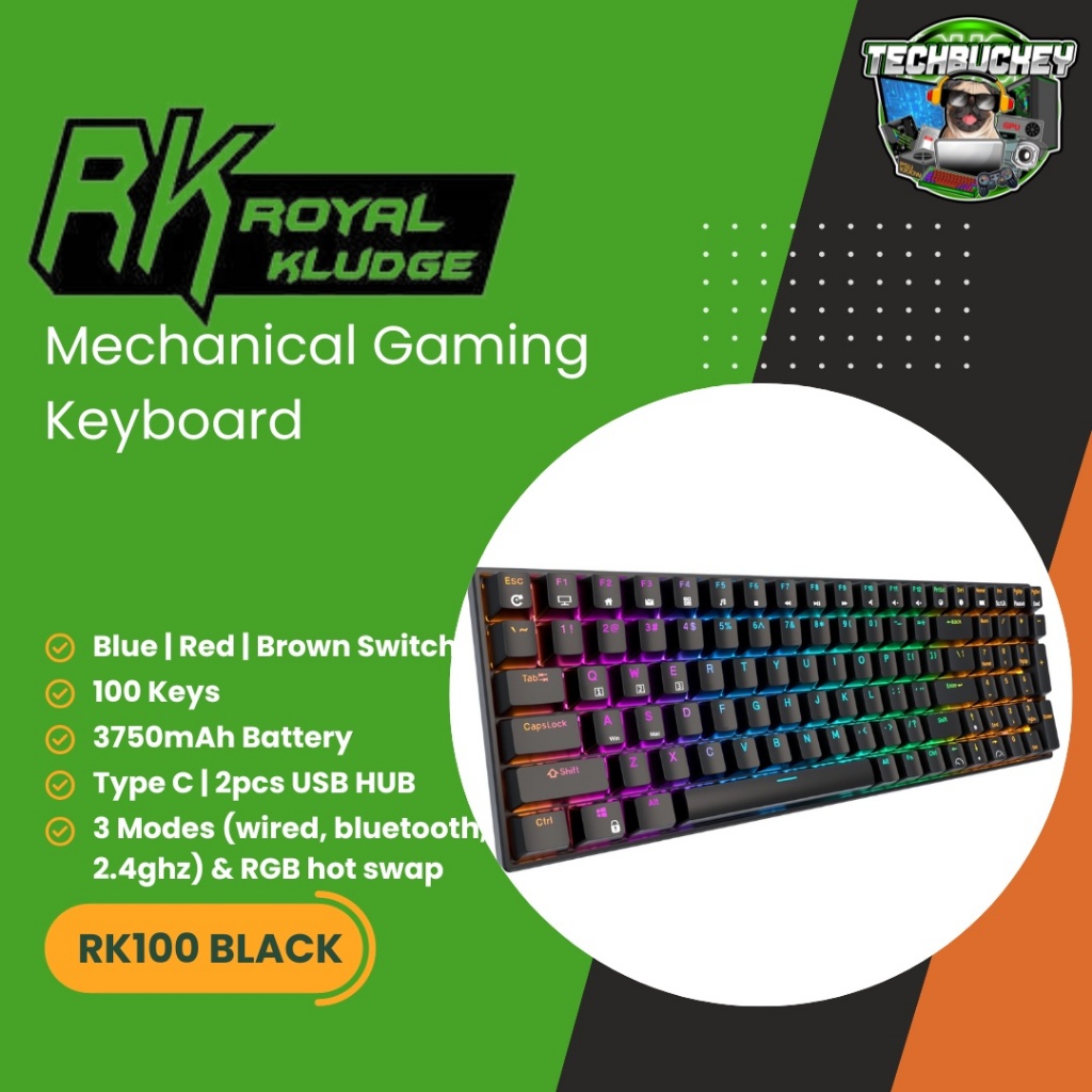 Royal Kludge RK100 96% Wireless Mechanical Gaming Keyboard | Shopee ...
