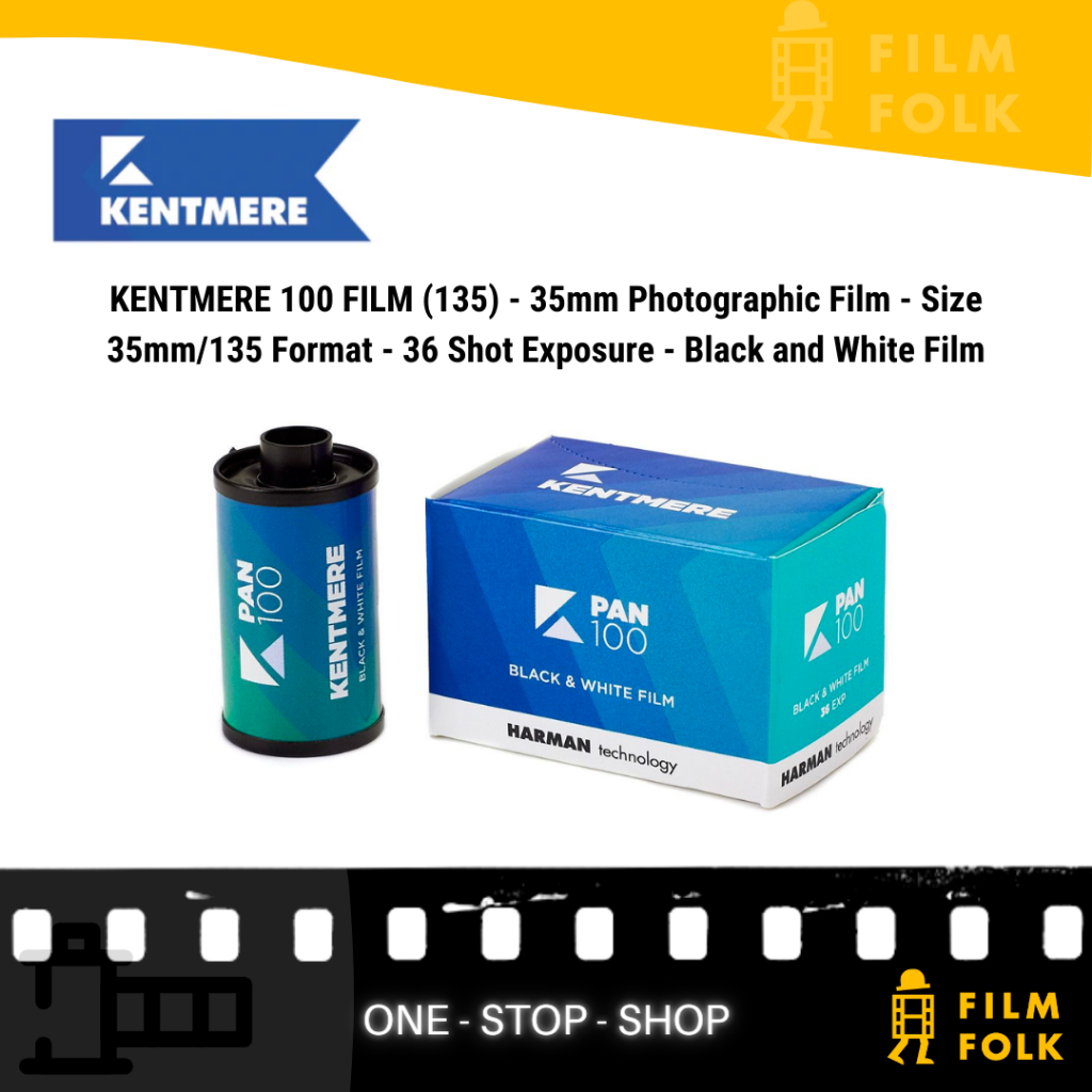 KENTMERE 100 FILM - 135/35MM FORMAT B&W PHOTOGRAPHIC FILM | Shopee ...