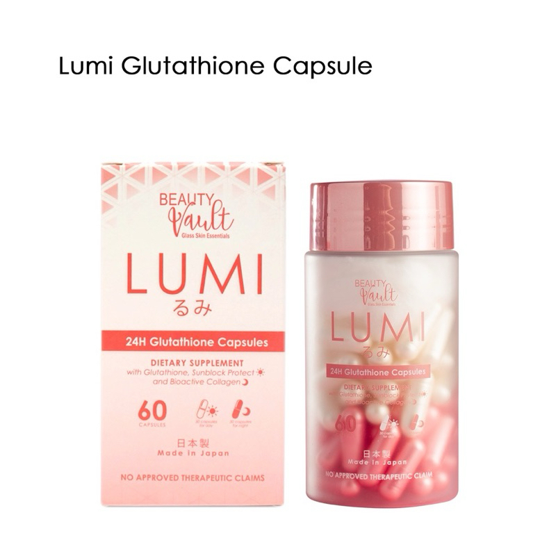 LUMI 24H Glutathione Capsules Whitening by Beauty Vault (60 Capsules ...