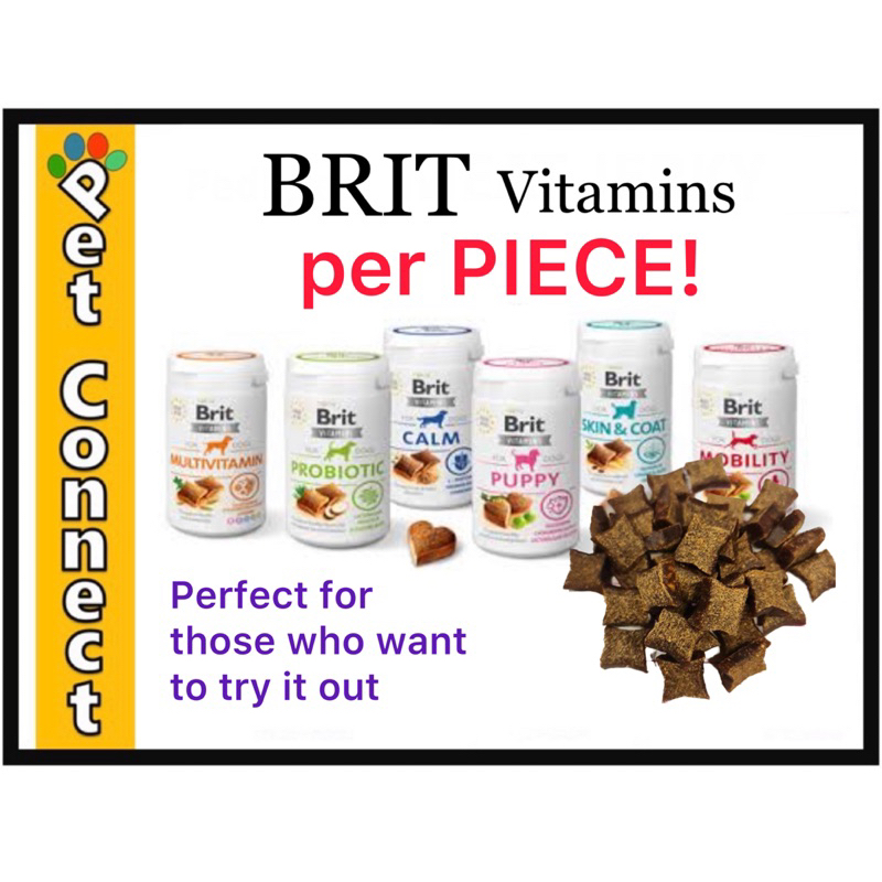 BRIT Vitamins for Dogs Sold PER PIECE!! Choose Mobility Calm Puppy Skin ...