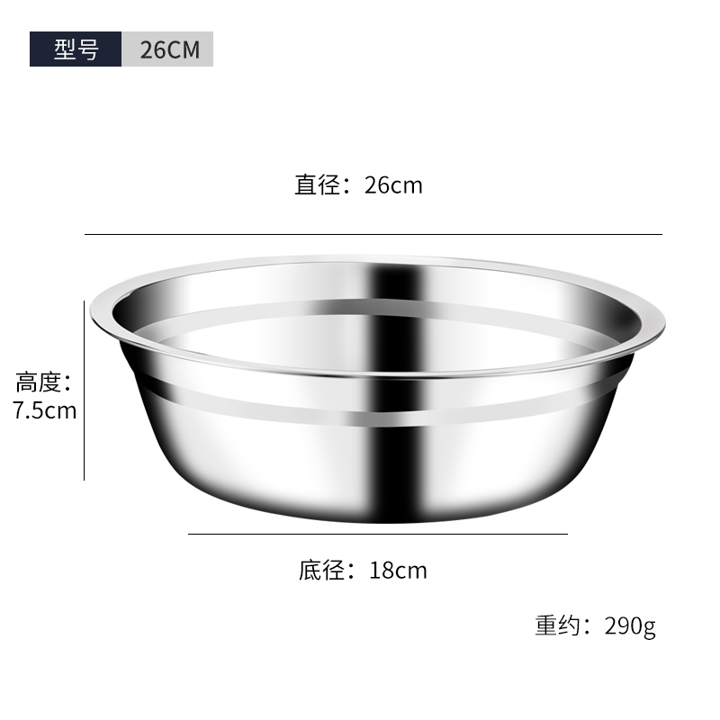 Stainless steel washing basin and thick round washbasin large capacity ...