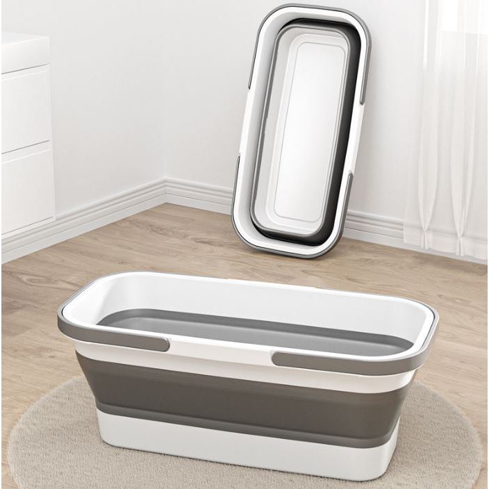 FAMILIFE Multi-Purpose Collapsible Mop Bucket with Handle Space Saver ...