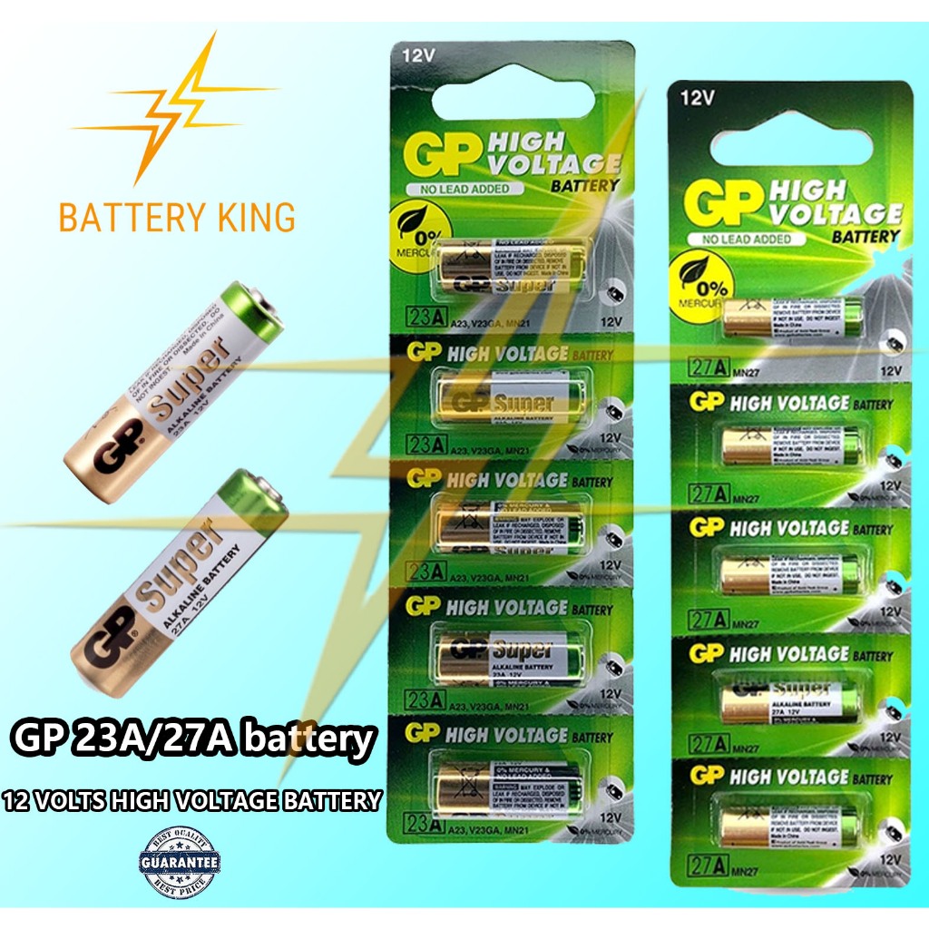 GP 27A High Voltage Alkaline Battery 12V 1 Piece | 5 Pieces (1 Pad ...