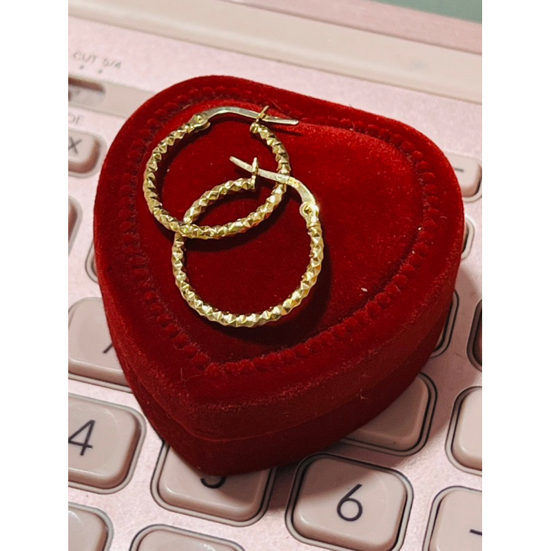 Earring Loop 18K Saudi Gold | Shopee Philippines