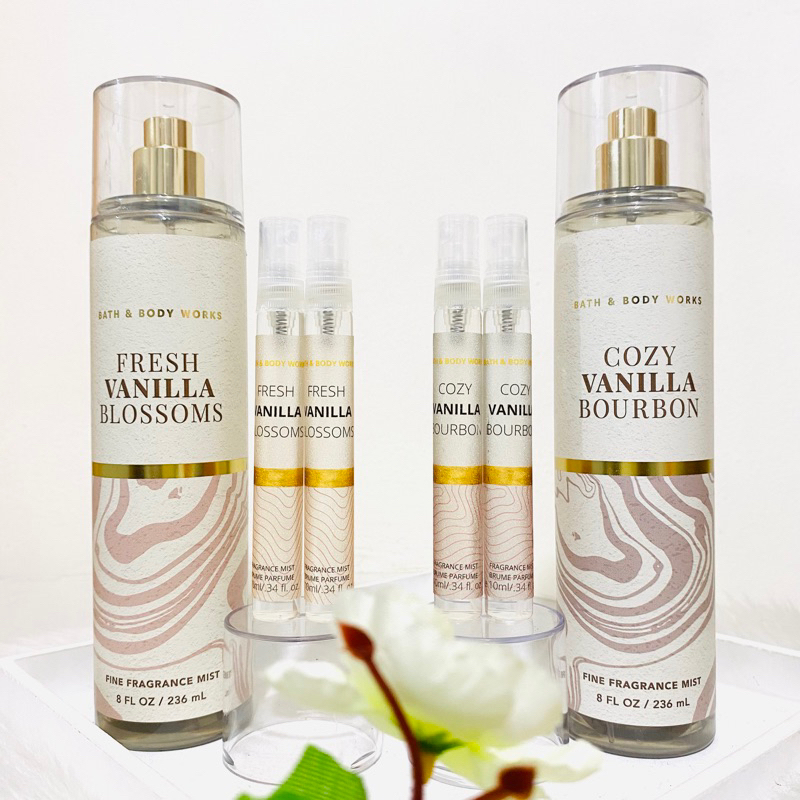 FRESH VANILLA BLOSSOM • COZY VANILLA BOUBON 10 ML SAMPLER ONLY Original ...