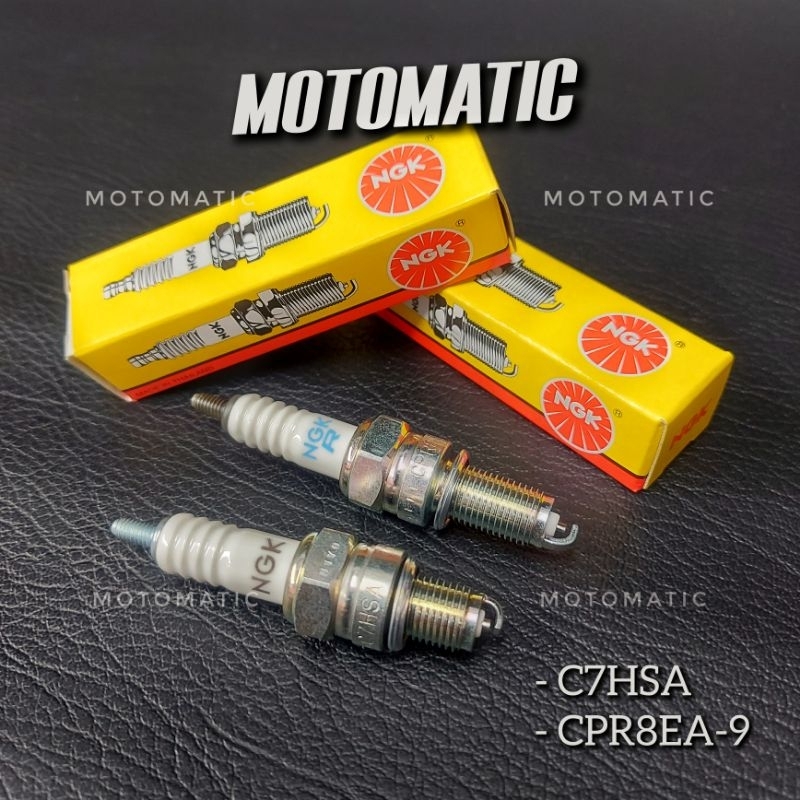 NGK Spark Plug | ( CPR8EA-9 ) ( C7HSA ) | FOR MOTORCYCLE (Long & Short ...