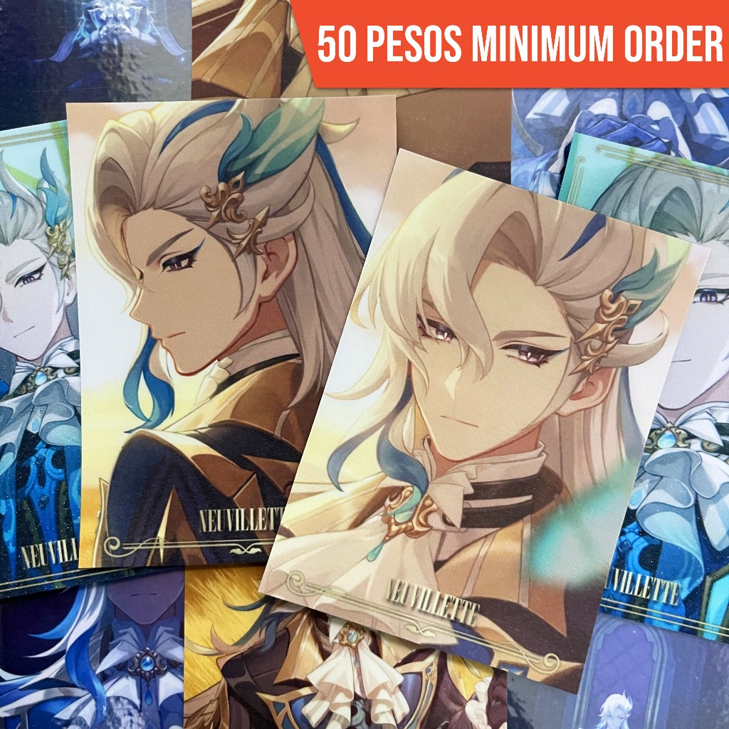 Genshin Impact Neuvillette Fontaine Anime Themed Merch (Photocards, Art ...