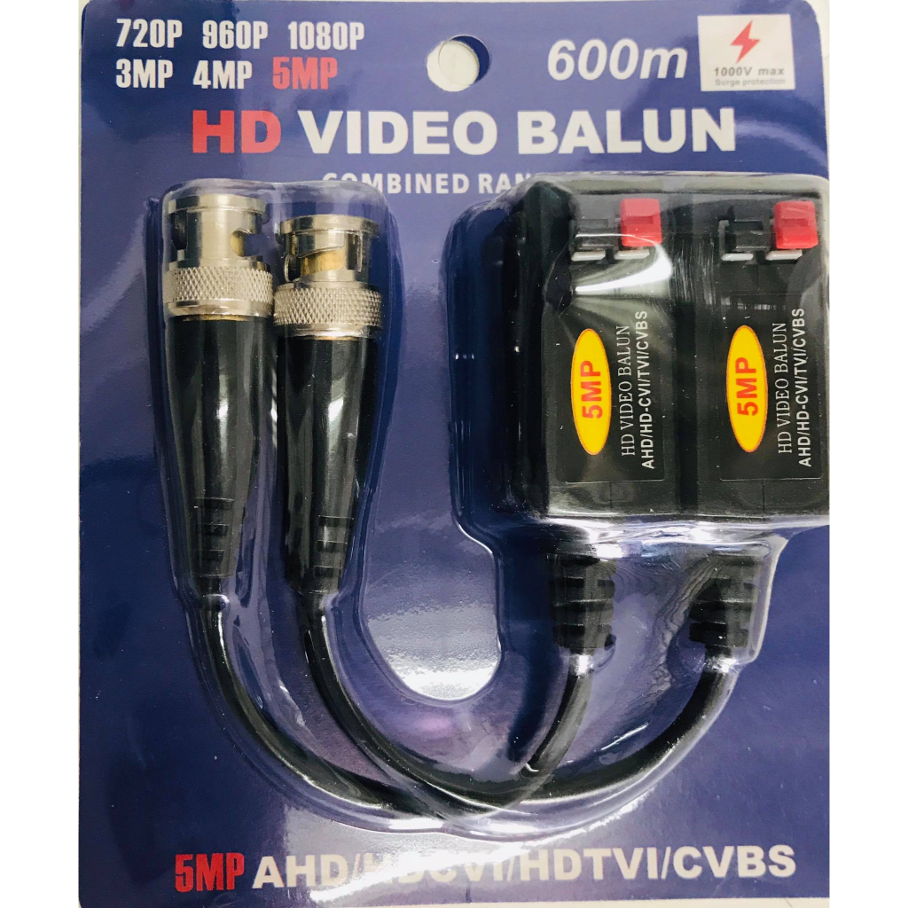 1080P AHD/HD-CVI/TVI/CVBS Passive HD Video Balun (UTP Up to 350M-600M ...