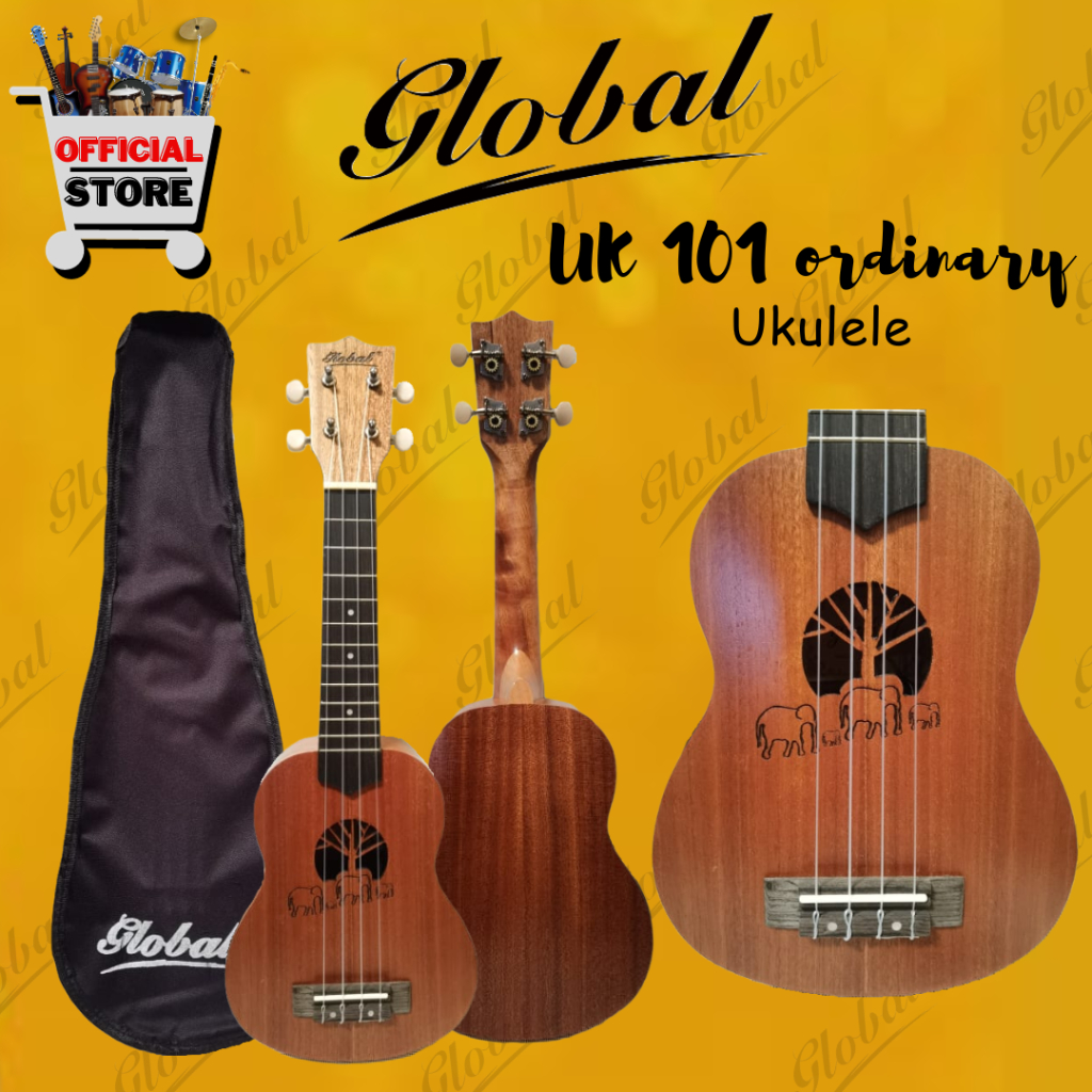 UKULELE GLOBAL UK-101 ORDINARY WITH BAG | Shopee Philippines