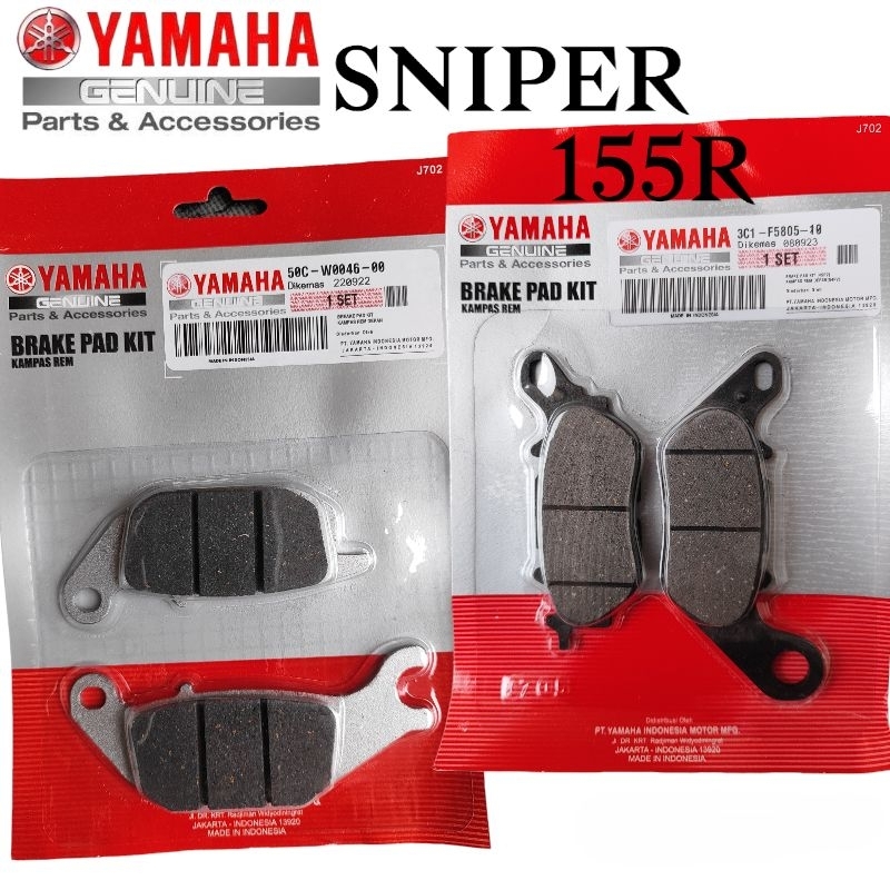 Yamaha Sniper 155R Brake Pad Front and Rear 3C1 + 50C | Shopee Philippines