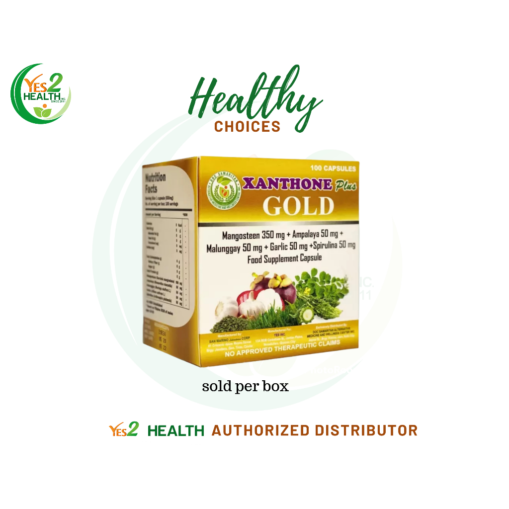Xanthone Plus Gold Food Supplement (1 Box: 100 Capsules) | Shopee ...