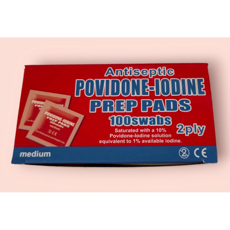 Antiseptic Povidone-Iodine Pads/Prep-pad 2ply 100pcs/box | Shopee ...