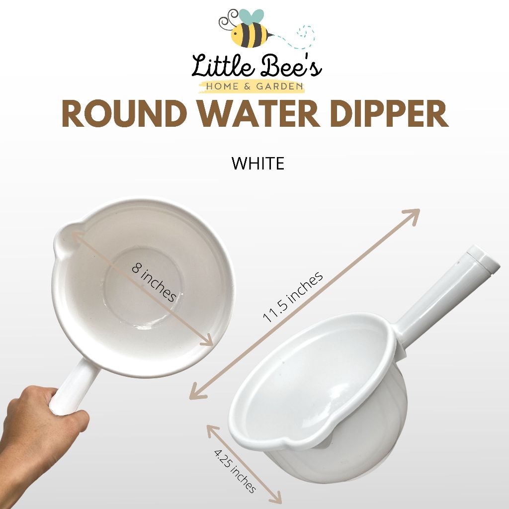 Minimalist Water Dipper | Plain Tabo | Round Tabo | Aesthetic White ...