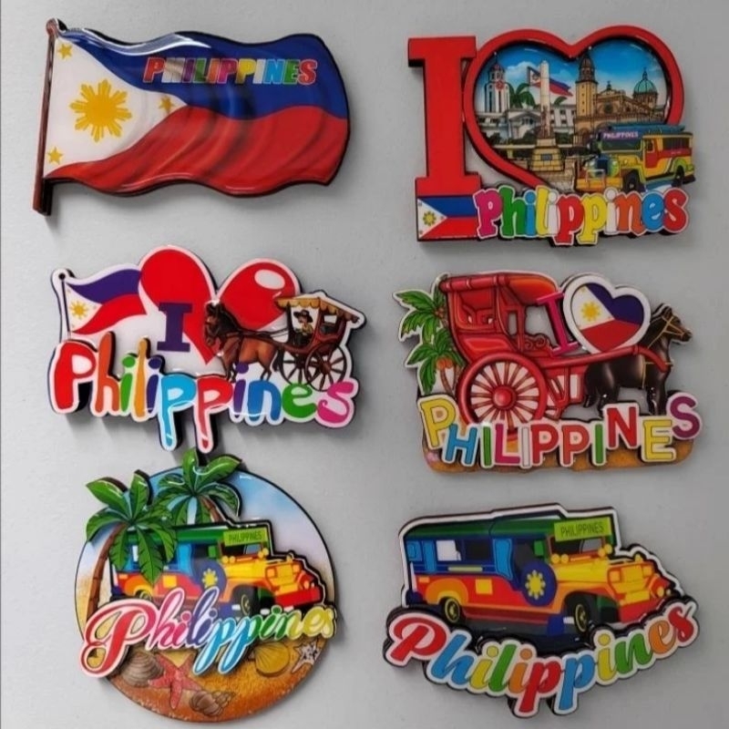 Summer Phillipines Manila Souvenir Wooden Embossed Ref Magnet Souvenir ...