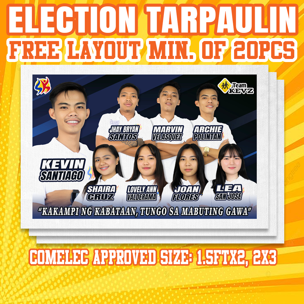 Election Tarpaulin 1.5x2, 2x3 | Shopee Philippines