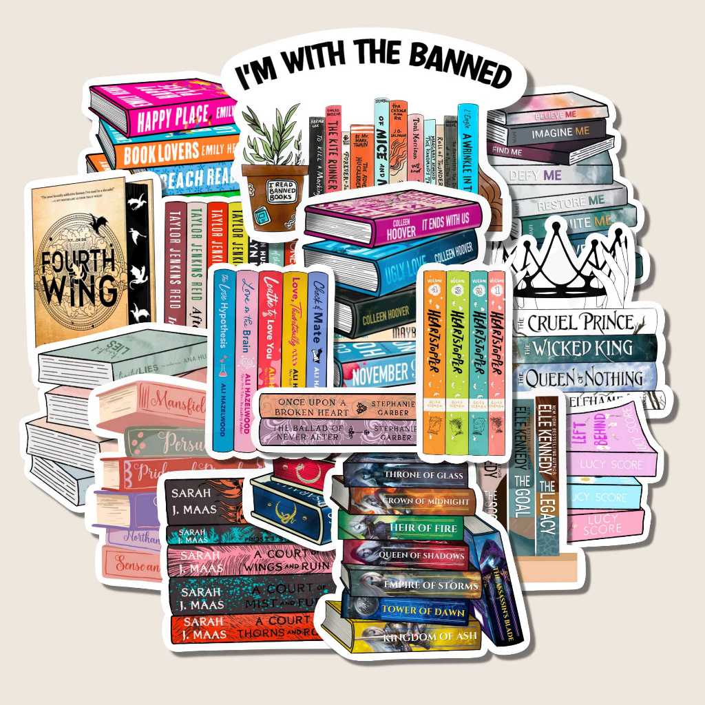 Book Covers Stickers 2 | Bookish Reading Kindle Decor Waterproof ...