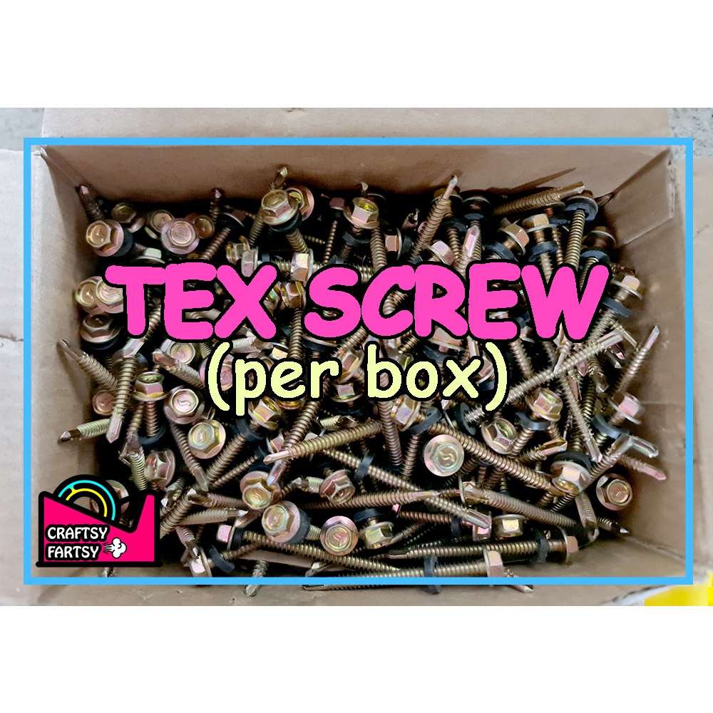 (PER BOX) Tex Screw Metal Wood /Stainless 1inch (25mm) to 3inches (75mm) 1‘’1-1/2‘’ 2‘’ 2-1/2" 3 ...