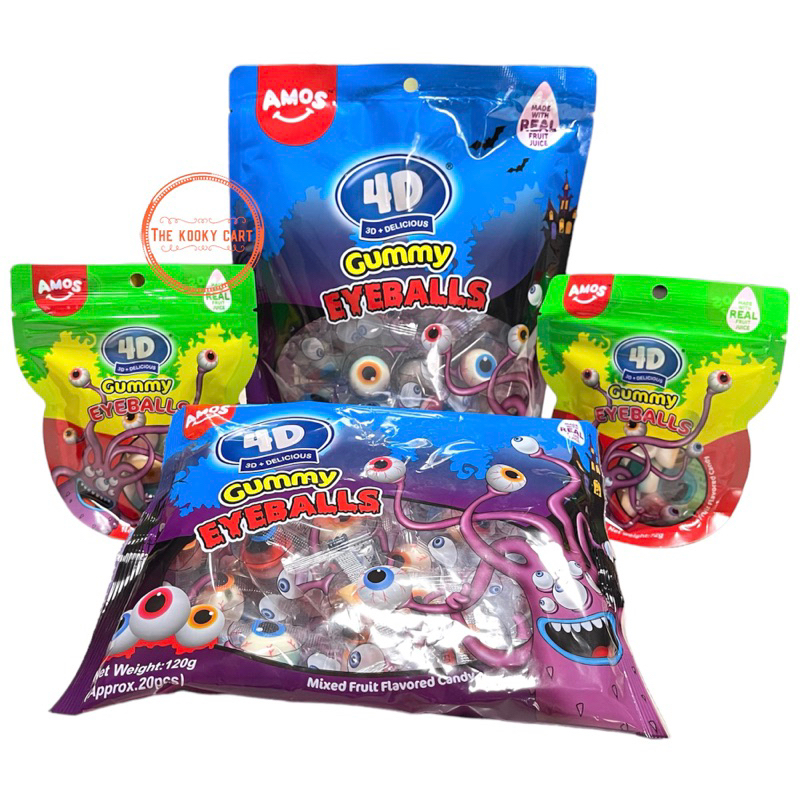 Amos 4D Halloween Gummy Eye Ball Eyeball Gummies Trick or Treat Candy ...