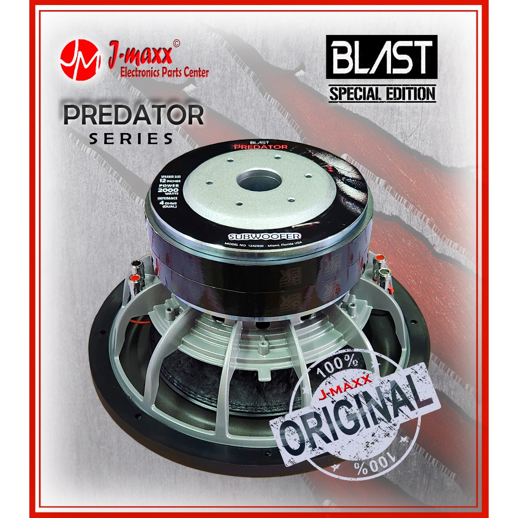 BLAST PREDATOR Series Double-Magnet Subwoofer Speaker 12 inches 2000W ...