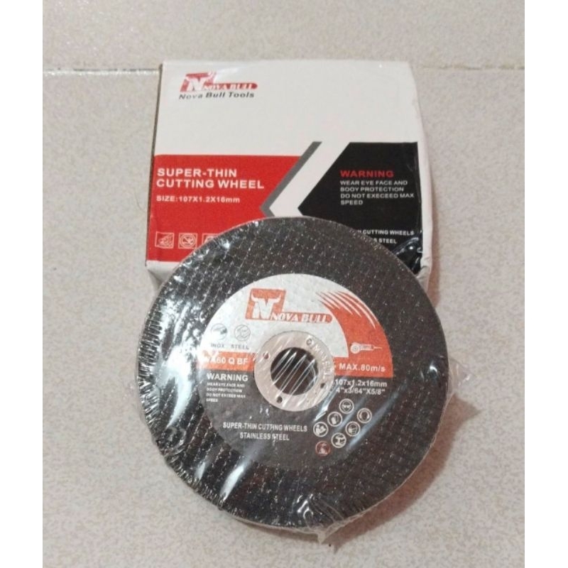 NOVA BULL 4" Diameter Cutting Disc for Metal (Per Box/25pcs) | Shopee ...