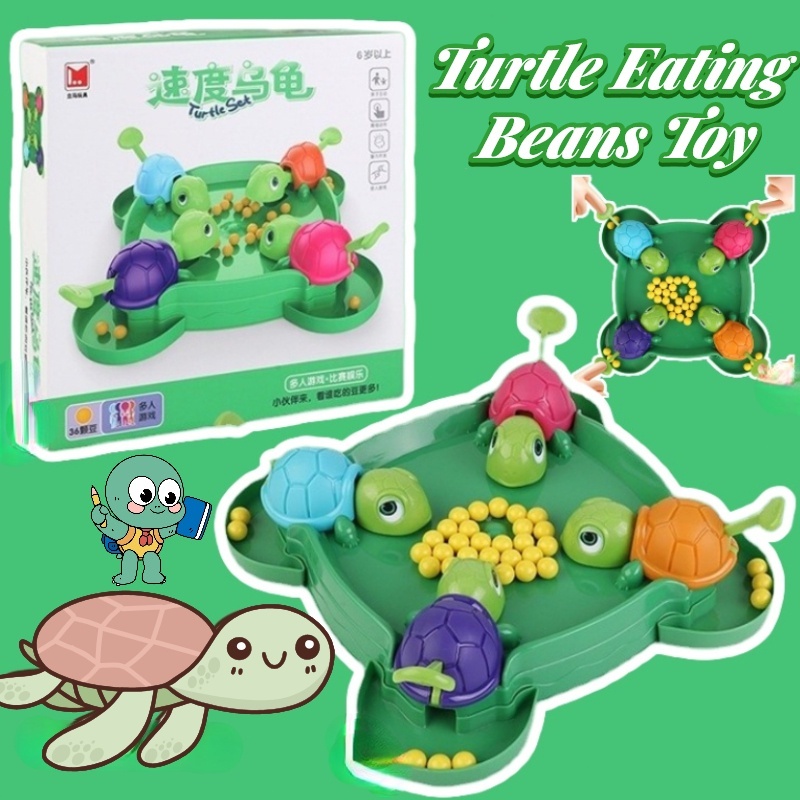 Turtle Eating Beans Toy Parent-Child Interactive Turtle Board Game ...