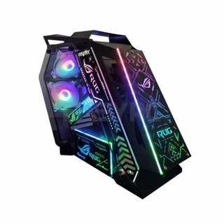 EasyPC| Keytech Cyborg ROG pc case gaming| Micro ATX| Black and White ...