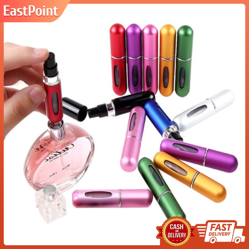 5ml Portable Mini Refillable Perfume Bottle With Spray Scent Pump Empty ...