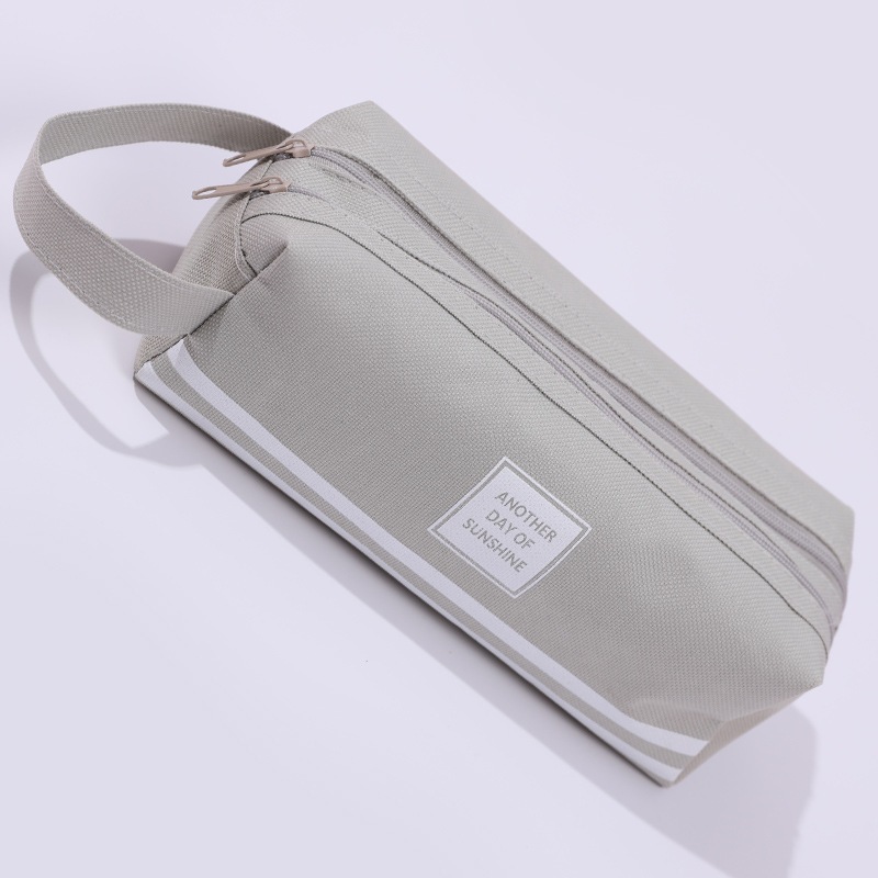 Large capacity pencil case with double pull-out pencil case portable ...