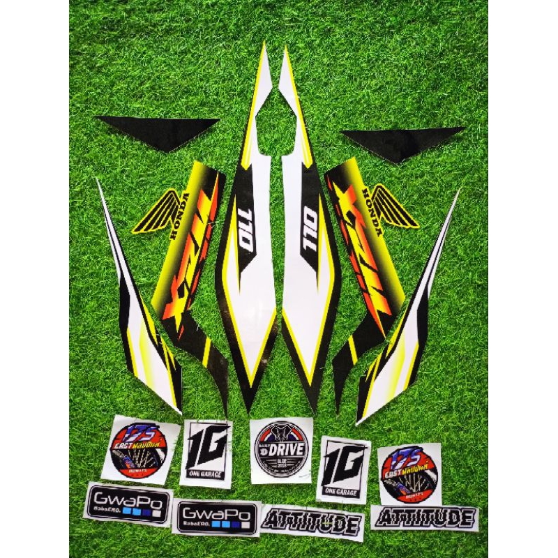 HONDA XRM 110 STOCK DECAL DESIGN | Shopee Philippines