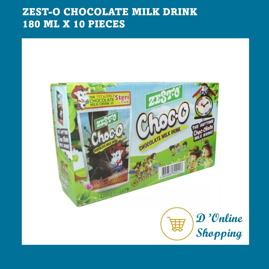 ZEST-O Choc-O Chocolate Milk Drink 180 ml x 10 pieces | Shopee Philippines