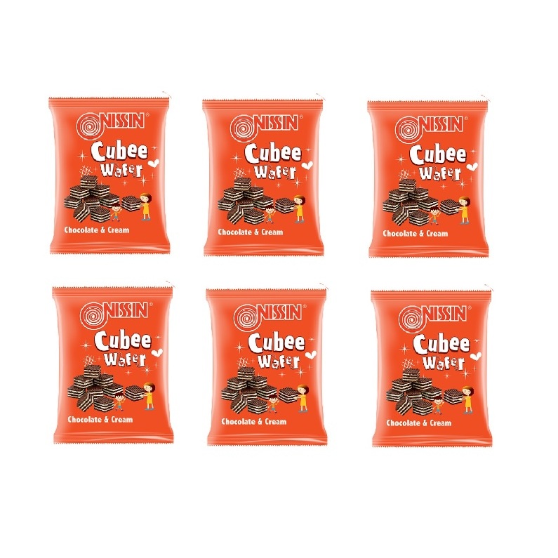 Nissin Cubee Wafer Chocolate & Cream 25g Bundle Of 6 | Shopee Philippines