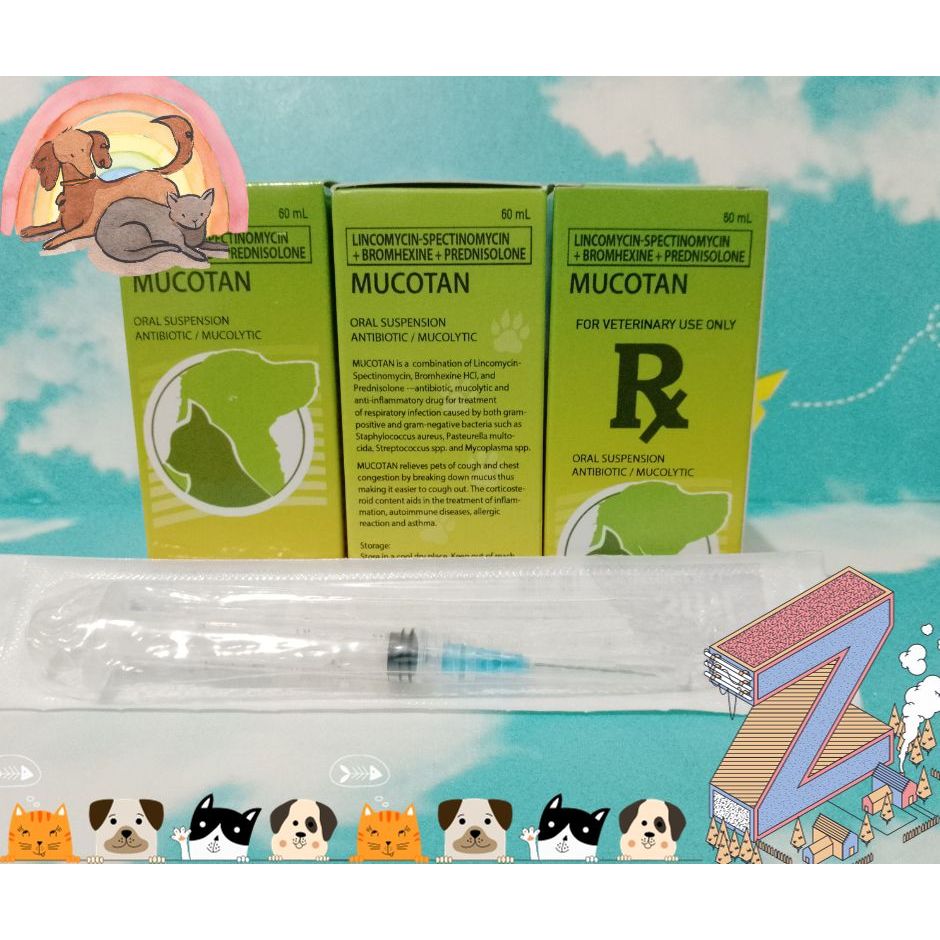Mucotan for Cats and Dogs 60ml with FREE SYRINGE | Shopee Philippines