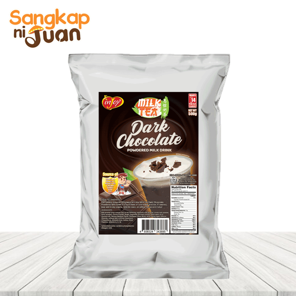 inJoy Dark Chocolate Powdered Milk Tea Drink 500g | Shopee Philippines