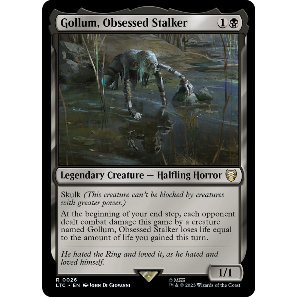 Gollum Obsessed Stalker ltc-26 MTG Top Ratings Proxy (sticker is ...