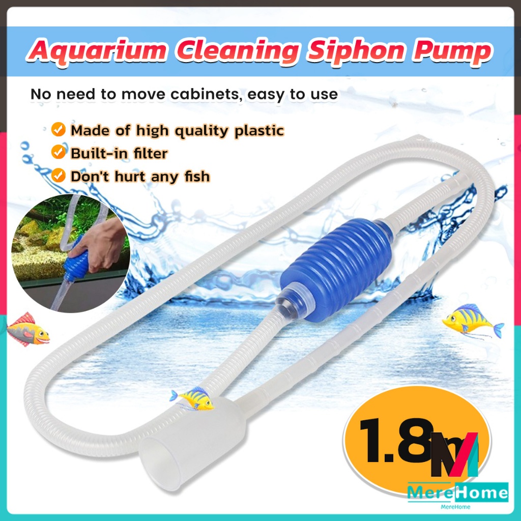 Aquarium Cleaning Siphon Pump Water Changer Gravel Cleaner Fish Tank ...