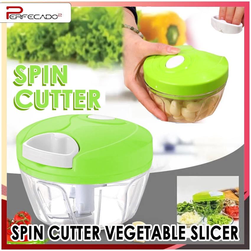 Nicer Dicer SPIN CUTTER Manual Vegetable Chopper Kitchen Speedy Chopper ...