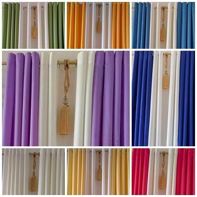Plain color Ring curtain Katrina fabric(makapal) | Shopee Philippines