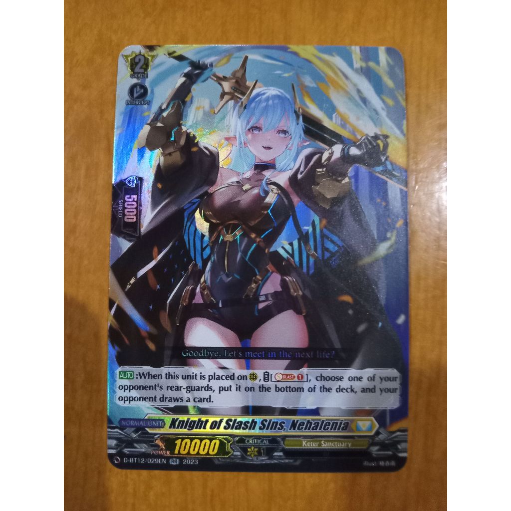 CFV Knight of Slash Sins, Nehalenia D-BT12 RR | FR Cardfight Vanguard English Keter Sanctuary ...