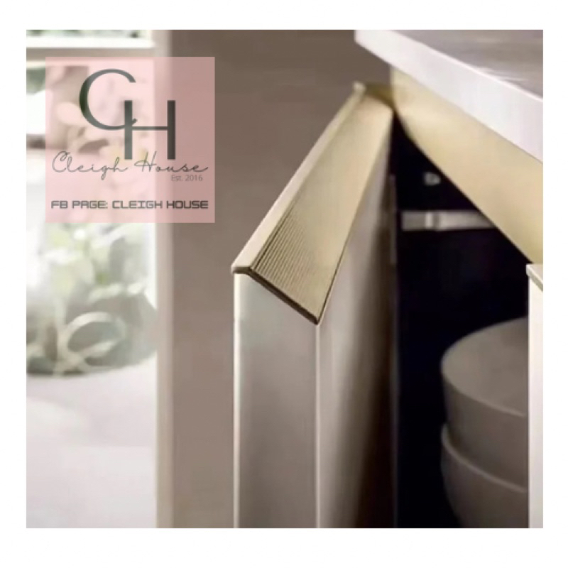 aluminum slant hidden cabinet handle 2pcs -1.5mts long | Shopee Philippines