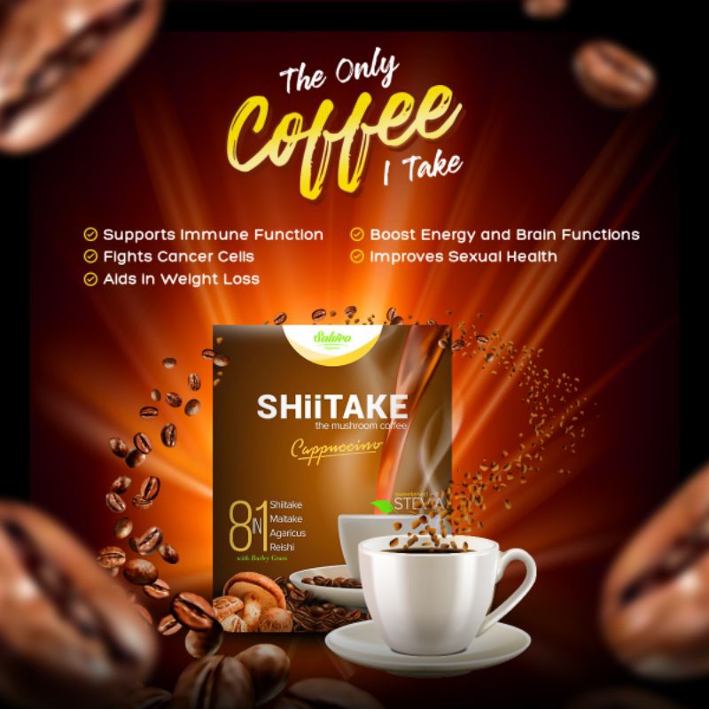 Shiitake 8-in-1 Healthy Mushroom Coffee, 10 sachets | Shopee Philippines