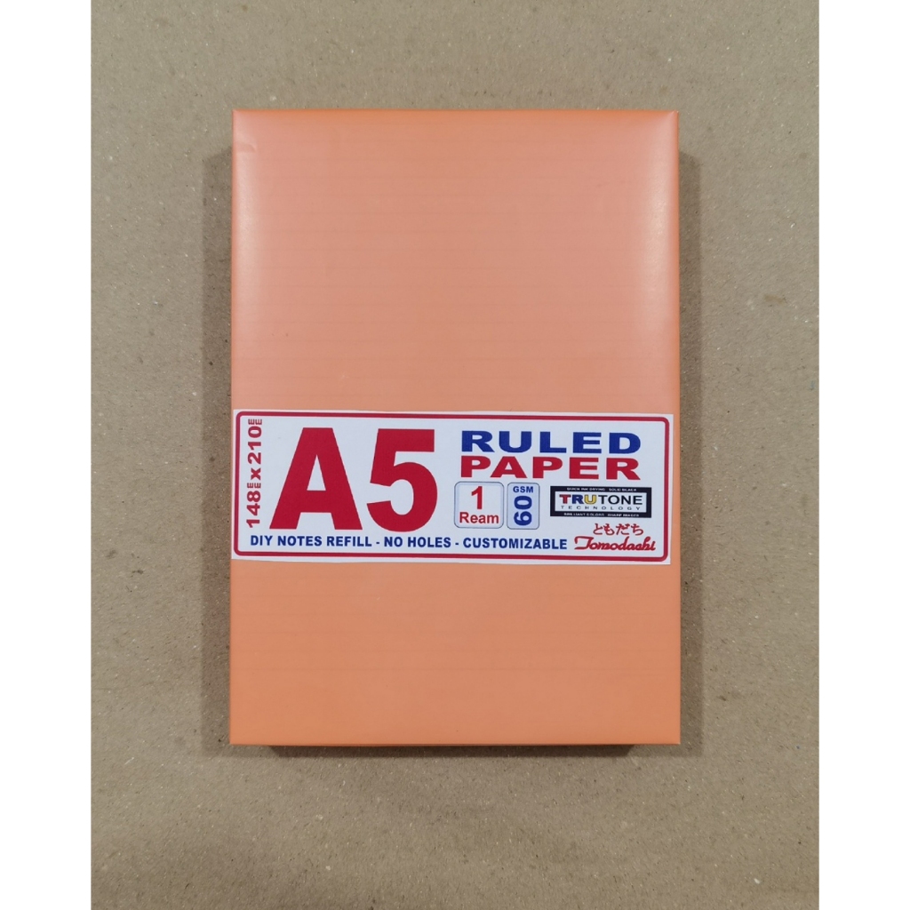 A5 Ruled Paper Tomodachi packed per Ream of 450 Sheets | Shopee Philippines