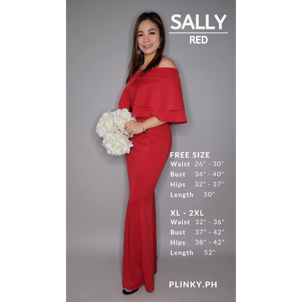 SALLY Off Shoulder Ladies Gown Wedding Bridal Sponsor Debut Women’s ...