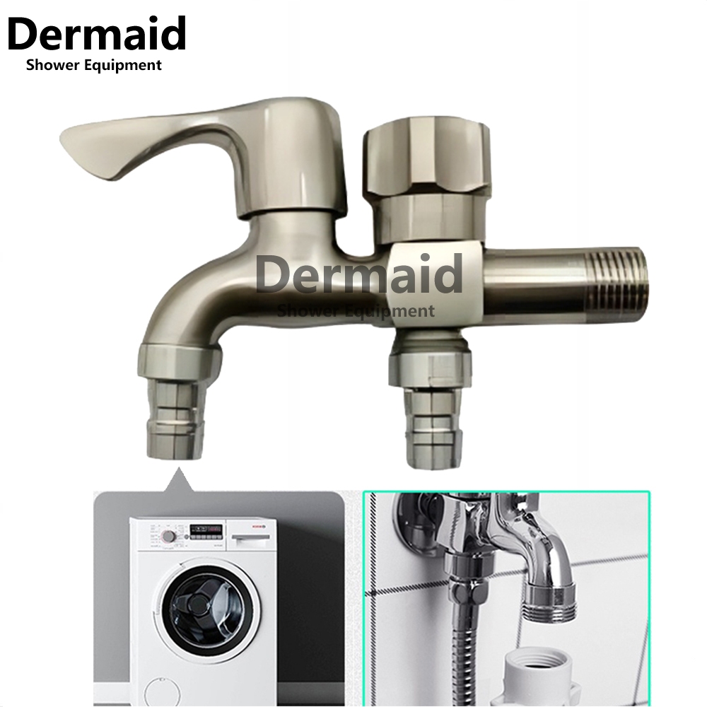 Faucet For Shower Dual Handle Stianless Steel 304 Wall Faucet For ...
