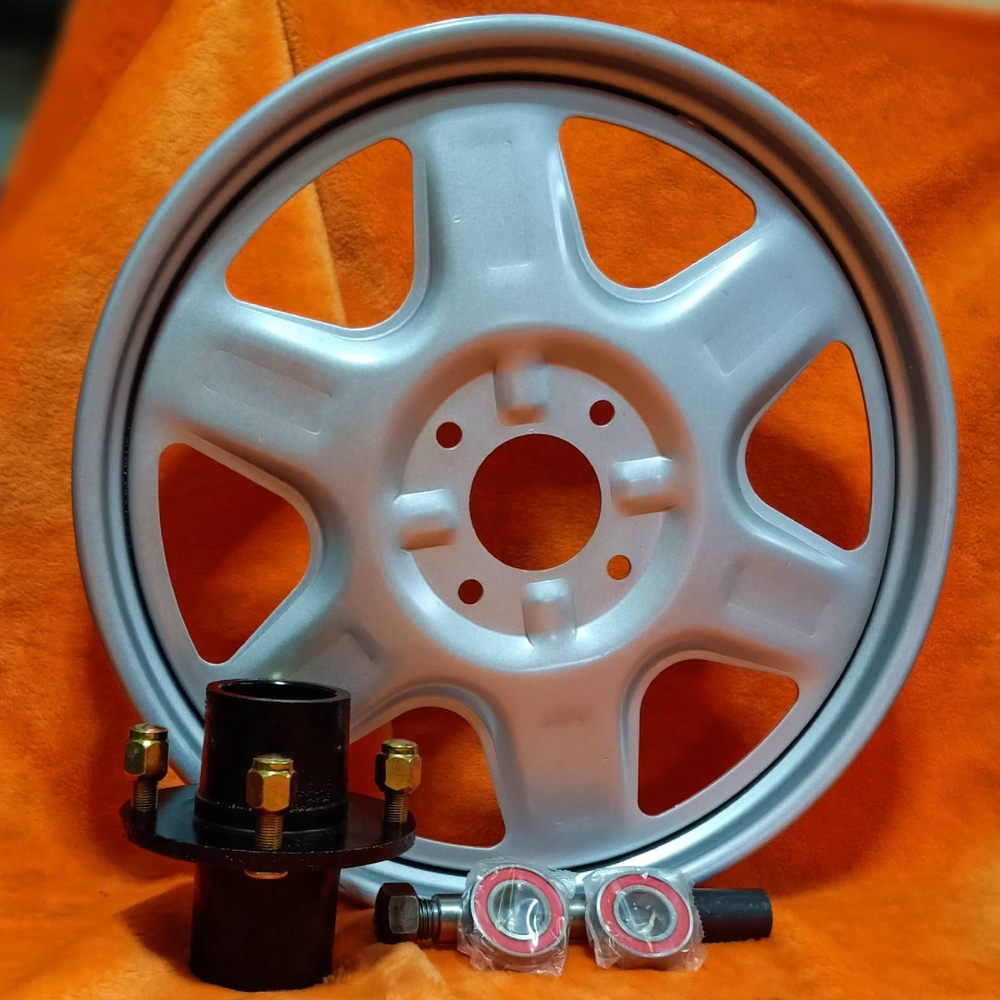 SIDEWHEEL MAGS STAR DESIGN W/AXLE AND BEARING 6205 BLACK HUB (300X17 ...