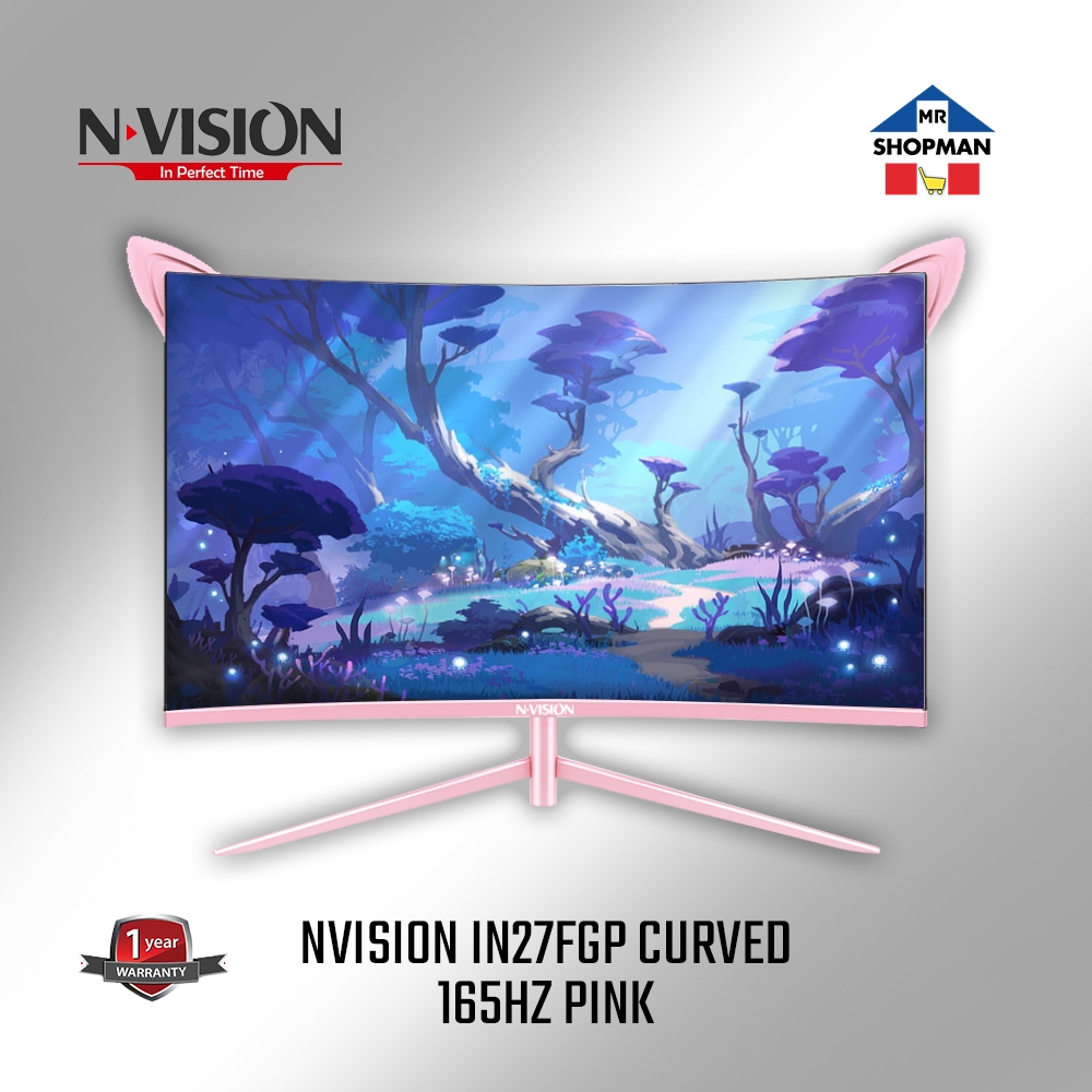 Nvision IN27FGP 27" PINK / IN27FGW CURVED WHITE 165Hz 1920x1080 Gaming Monitor | Shopee Philippines