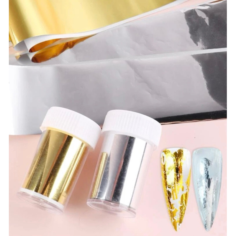 Gold / Silver Transfer Foil 100cmx4cm or 20cm x 4cm | Shopee Philippines
