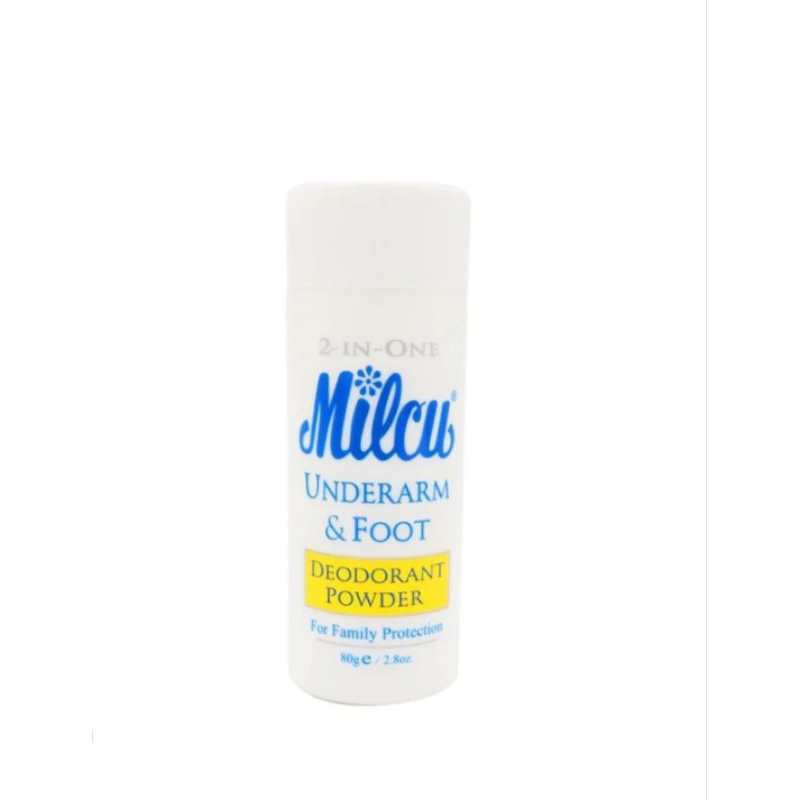 MILCU UNDERARM AND FOOT DEODORANT POWDER 80g 2IN1 | Shopee Philippines